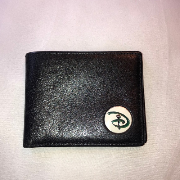 Accessories | Disney Golf Black Leather Wallet | Poshmark